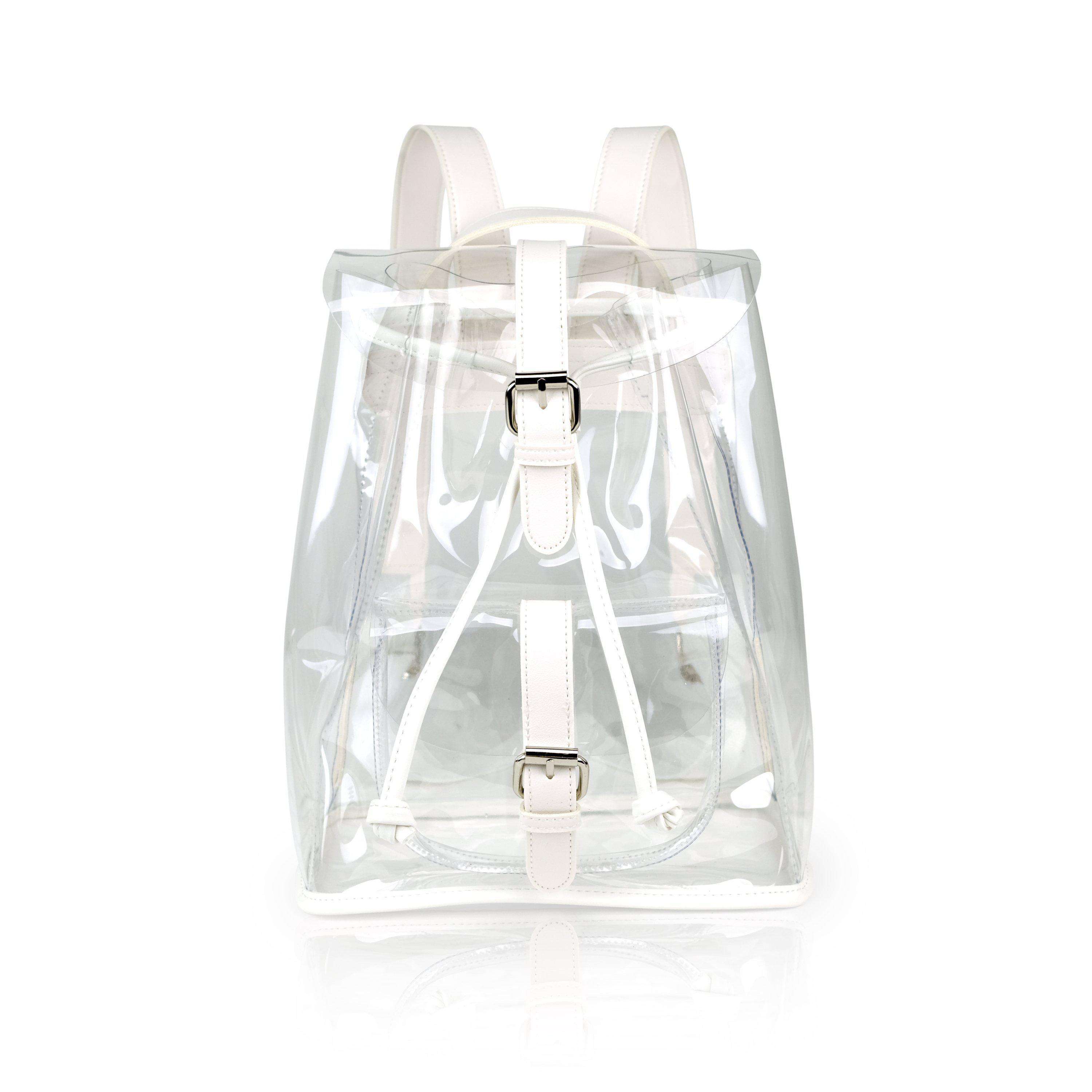 KAVIAR Lola Clear Mini Backpack Stadium Approved Bag - White