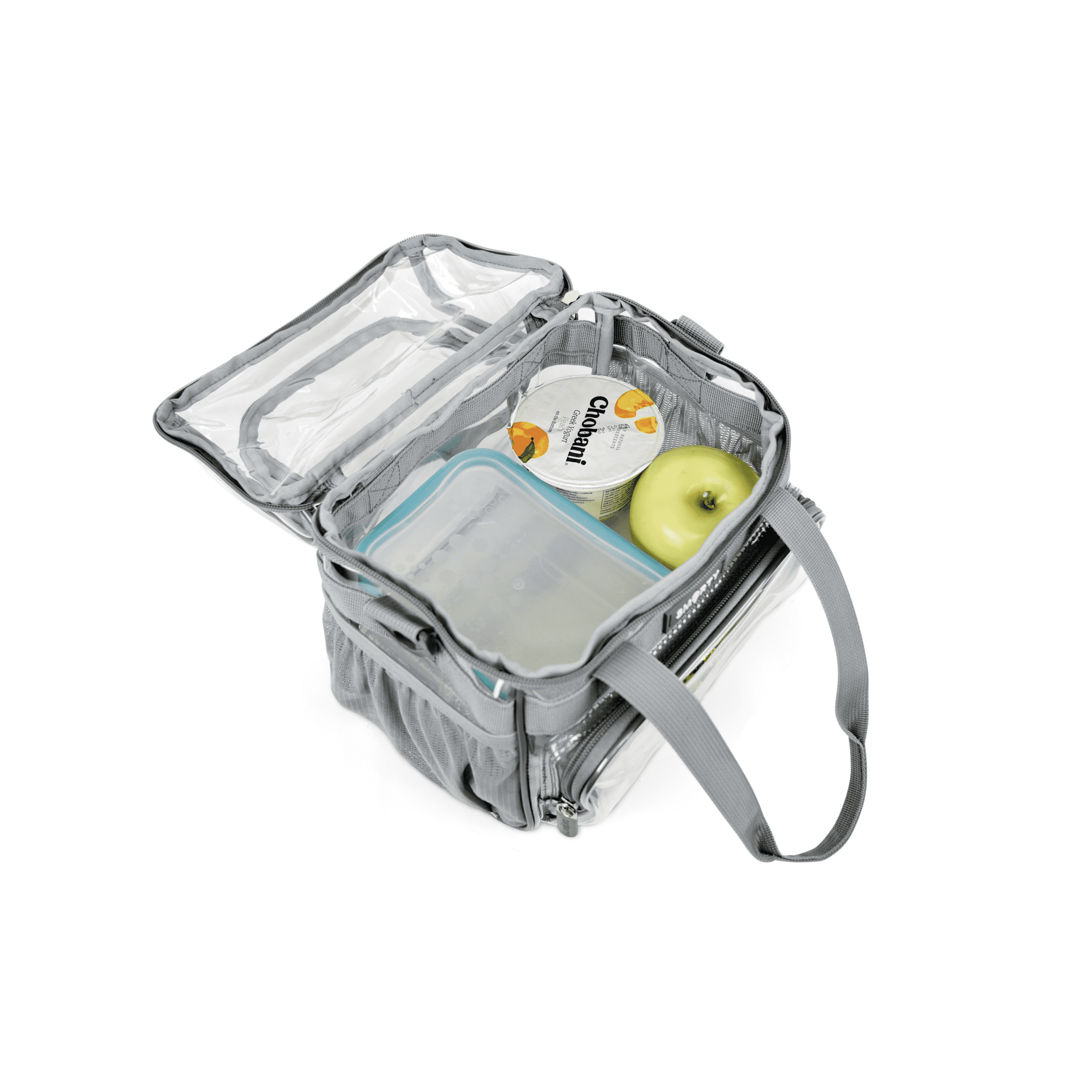 Small Heavy Duty Clear Lunch Tote Stadium Bag - Silver Gray